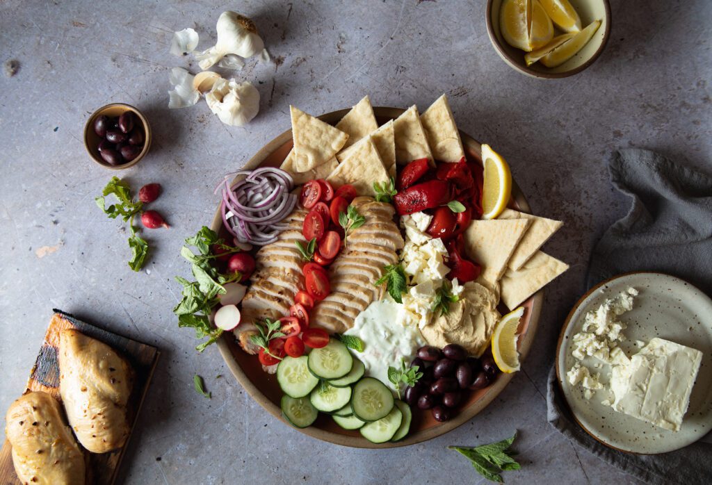 Greek Chicken Souvlaki Platter | Wildwood Grilling